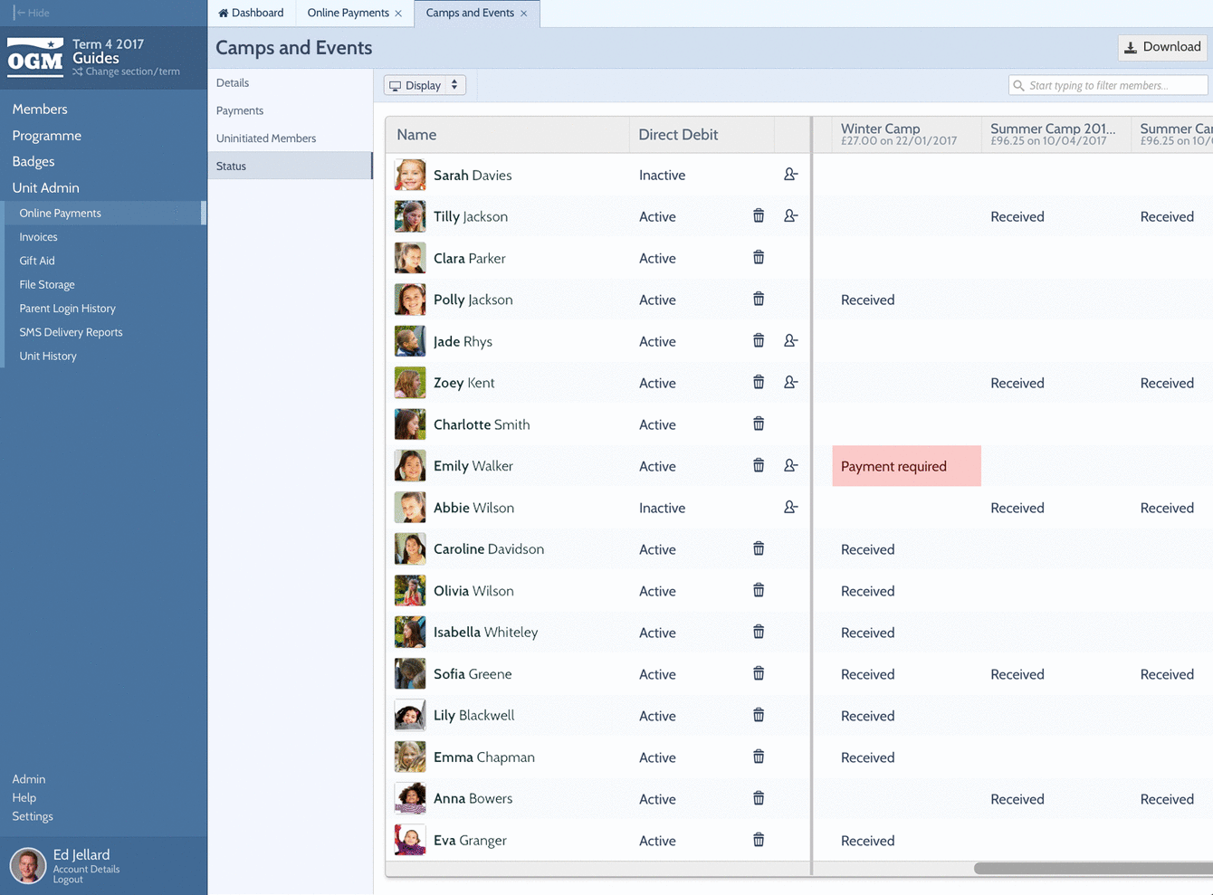Online Guide Manager (OGM): Online Payments