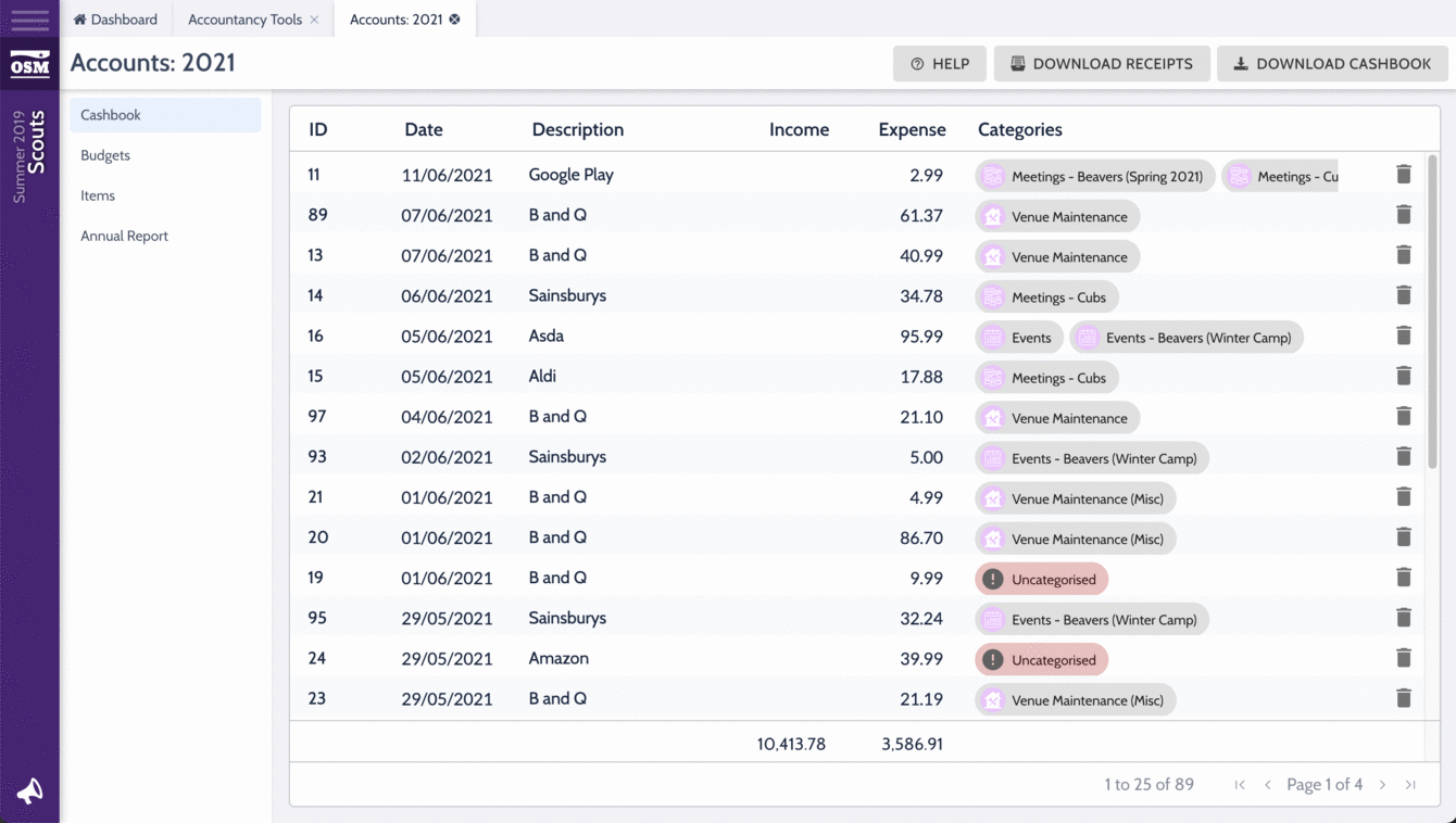 Online Guide Manager (OGM): Accountancy Tools
