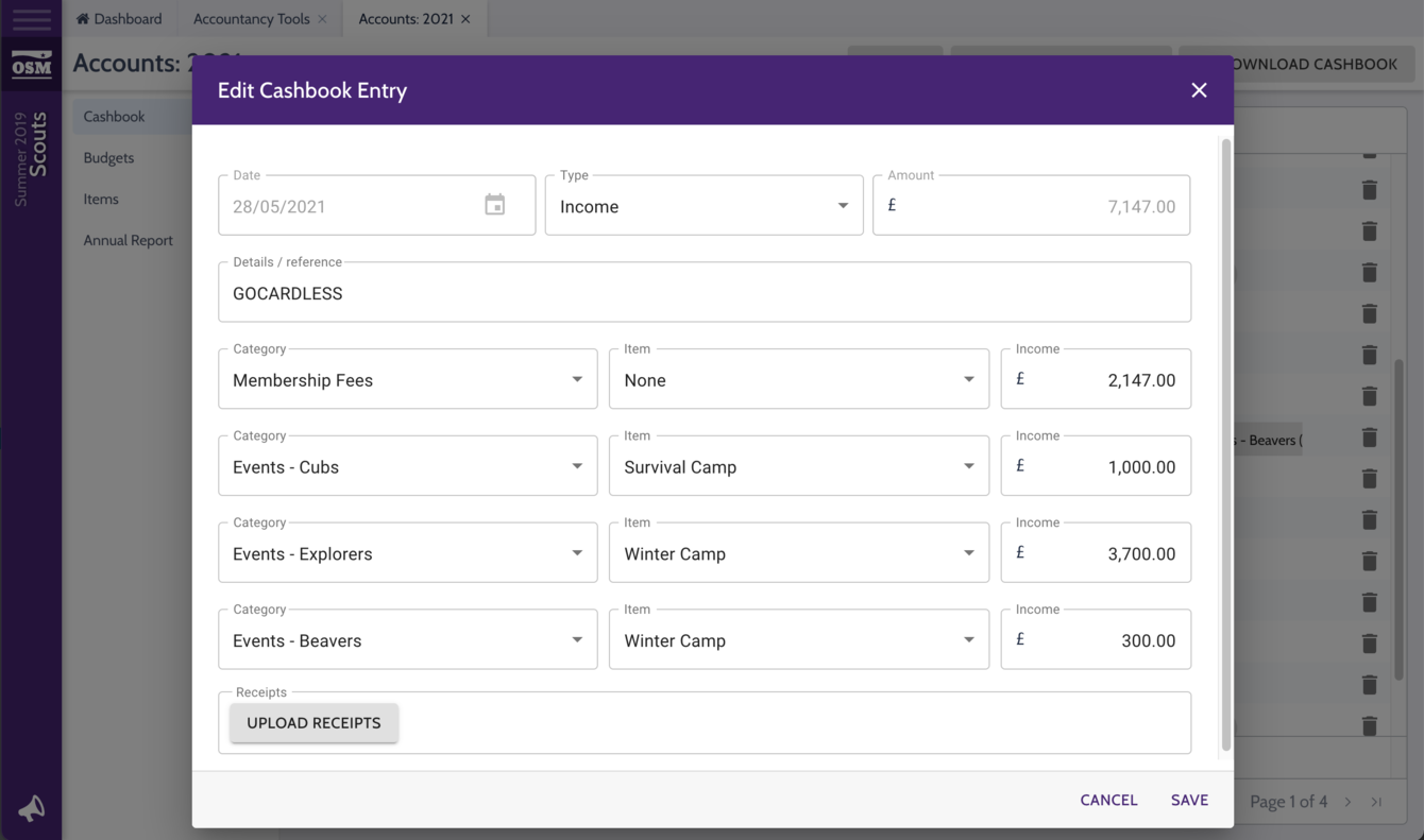 Online Guide Manager (OGM): Accountancy Tools
